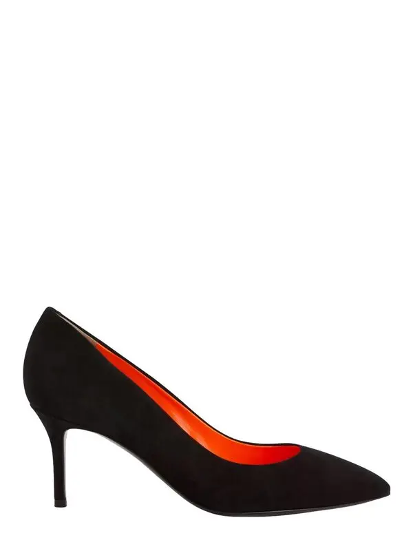 GIUSEPPE ZANOTTI Suede Pointed Toe Stiletto Pumps - Black