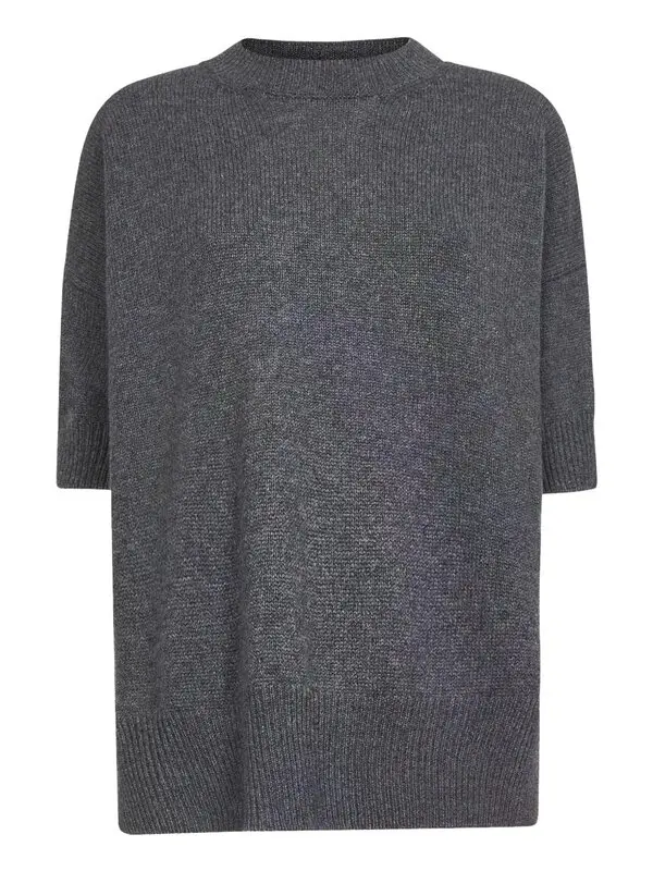 JIL SANDER Cashmere Short Sleeve T-shirt - Grey