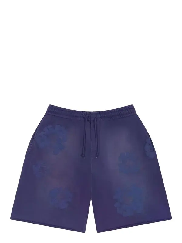 DENIM TEARS Mono Cotton Wreath Shorts - Blue