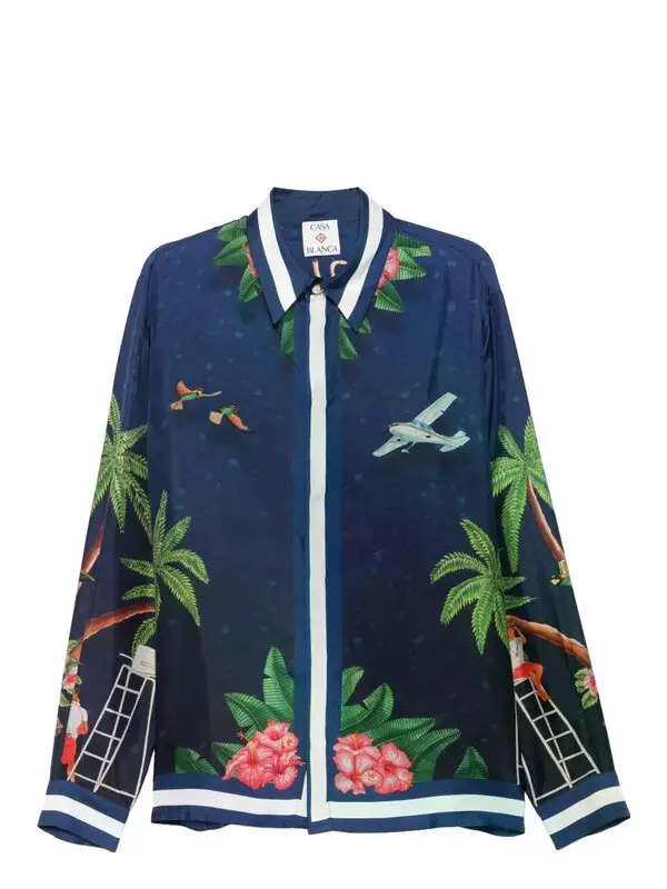 Casablanca Silk Shirt - Blue