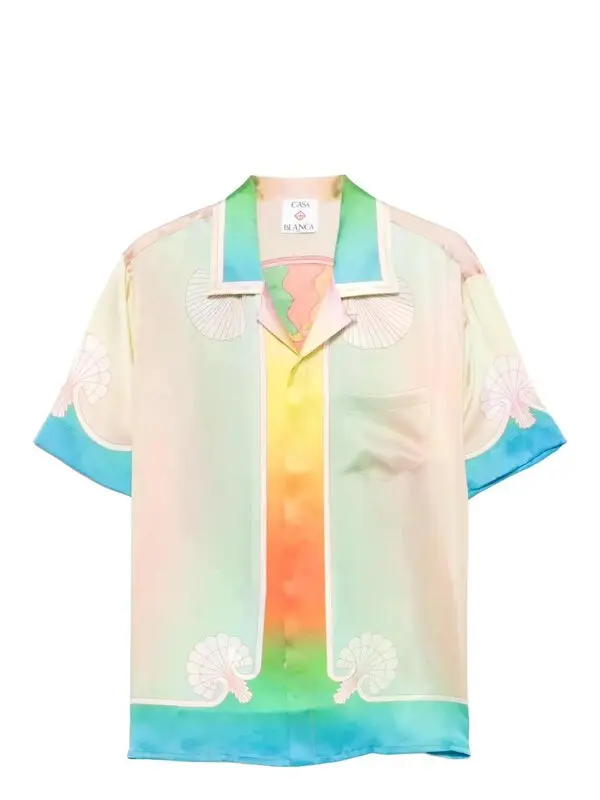 Casablanca Lucid Dreams Graphic-print Silk Shirt - Pink