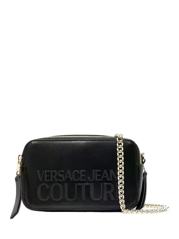 Versace Logo-lettering Crossbody Bag - Black