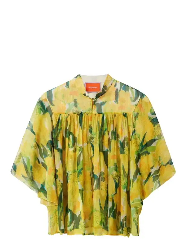 La DoubleJ Lemon-print Blouse - Yellow