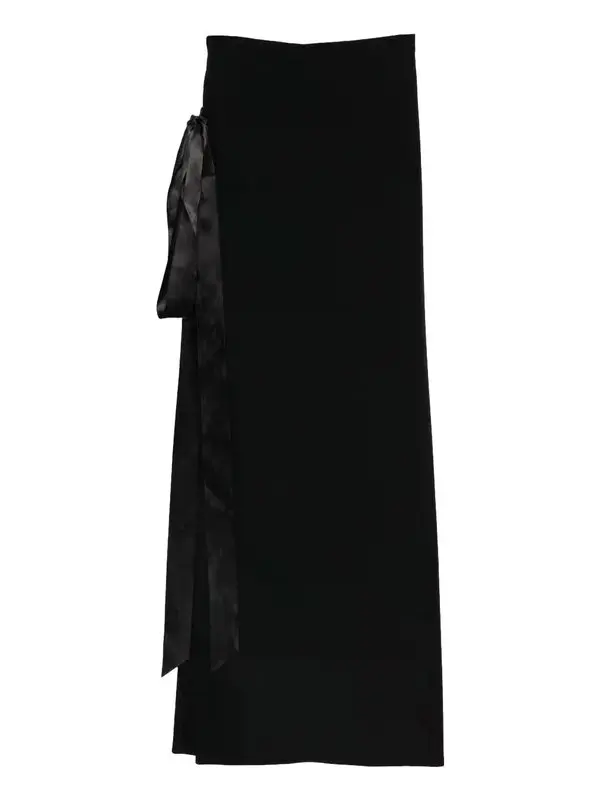 ISABEL SANCHIS Flared Skirt With Side Slit - Black