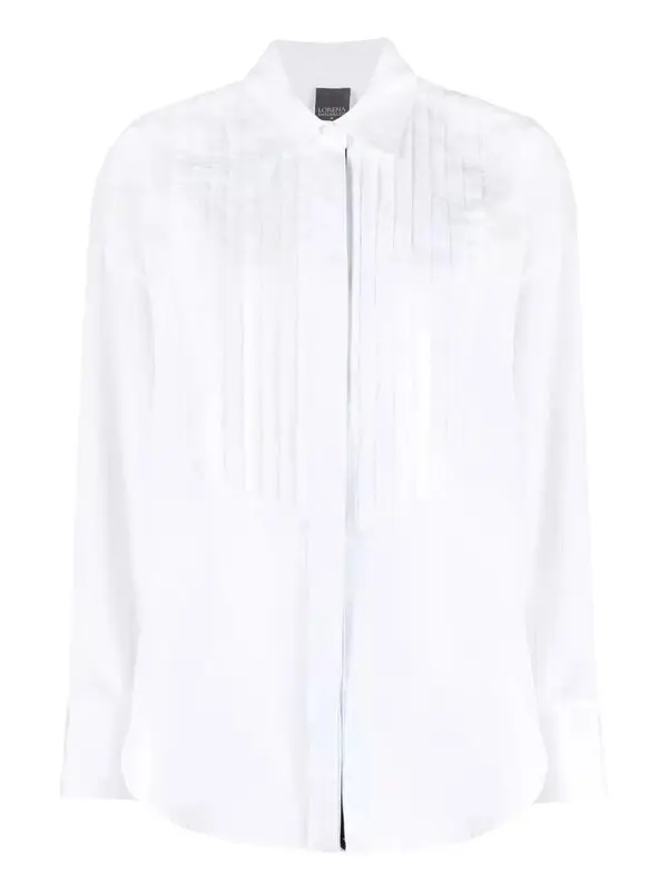 Lorena Antoniazzi Ribbed Long-sleeved Shirt - White