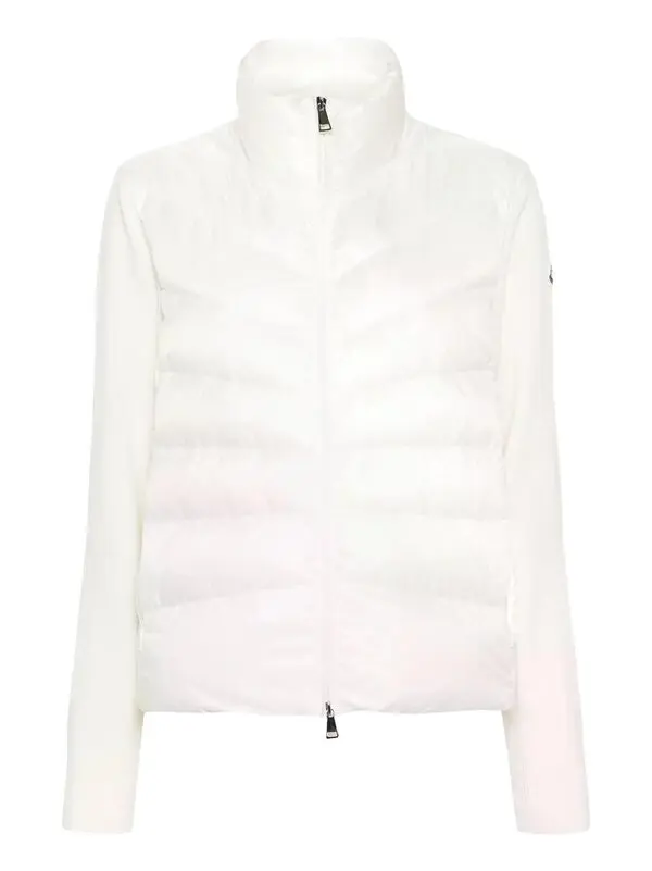 Moncler Padded Wool Cardigan - Neutrals