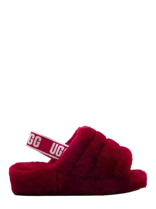 UGG Fluff Yeah Slingback Slippers - Red