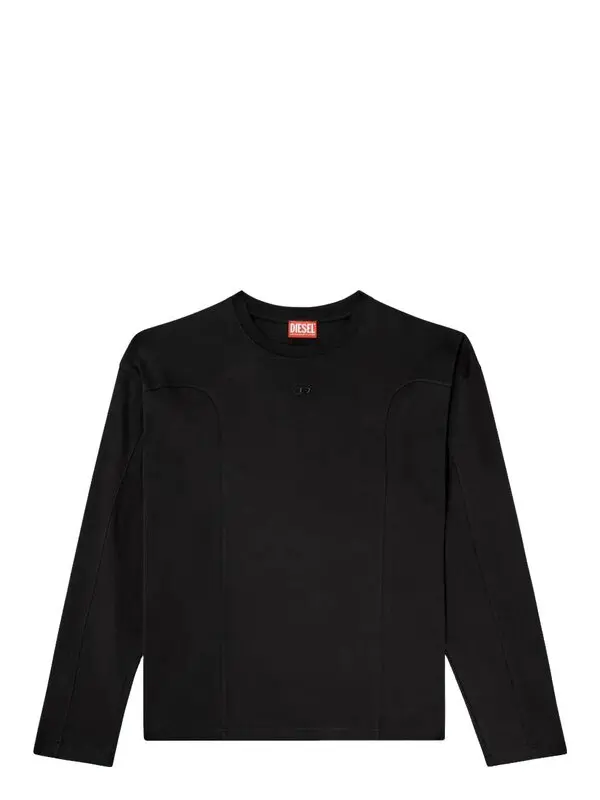 DIESEL® Panelled Long-sleeved T-shirt - Black