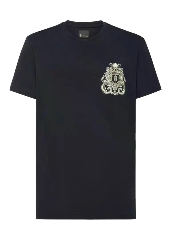 BILLIONAIRE Crest-print T-shirt - Blue