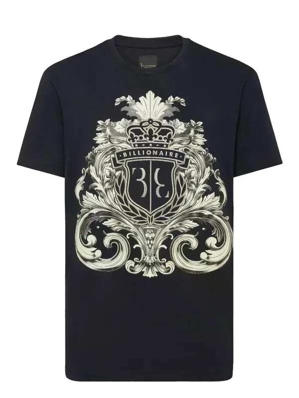 BILLIONAIRE Crest-print T-shirt - Blue