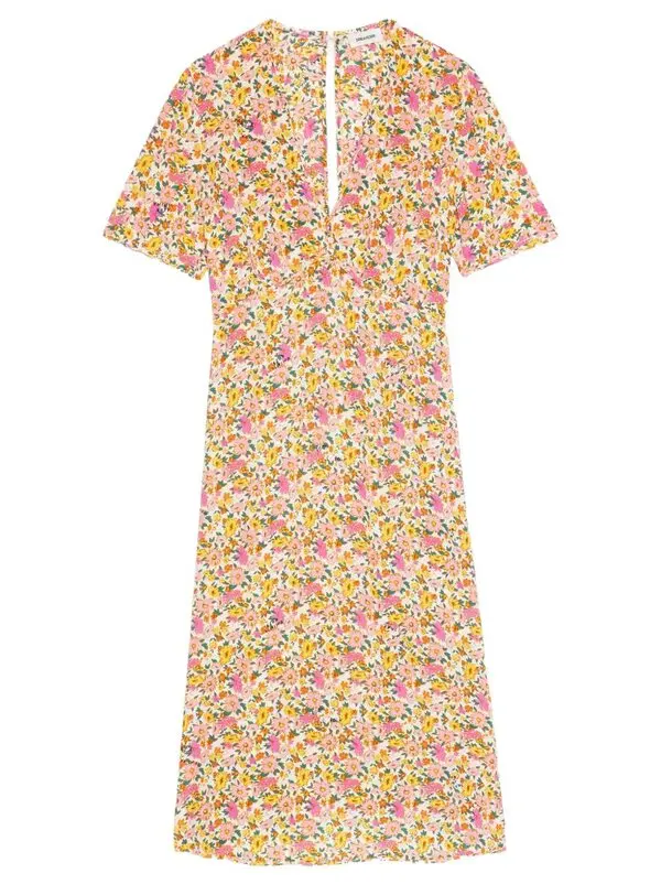Zadig&Voltaire Floral-print Midi Dress - Orange