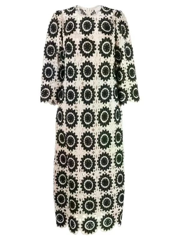 Zimmermann Ginger Crochet Midi Dress - Neutrals