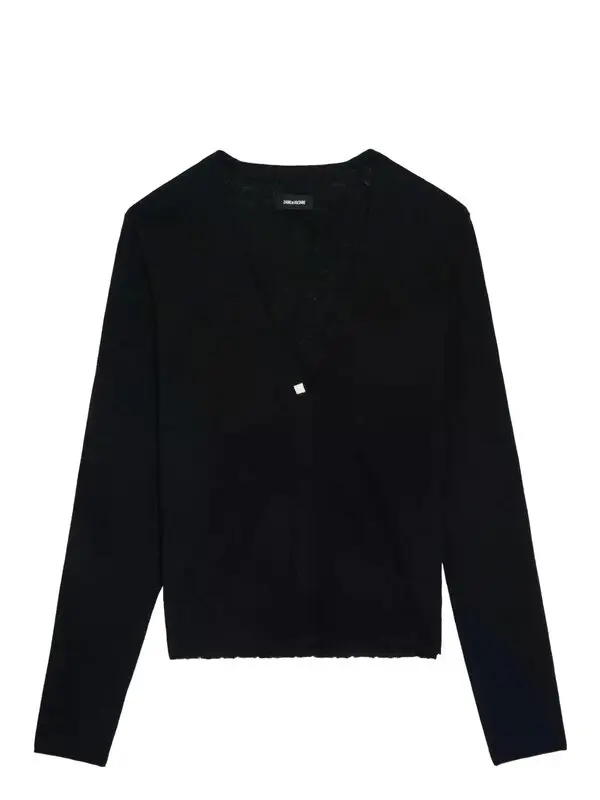Zadig&Voltaire Manylla Button-up V-neck Cardigan - Black