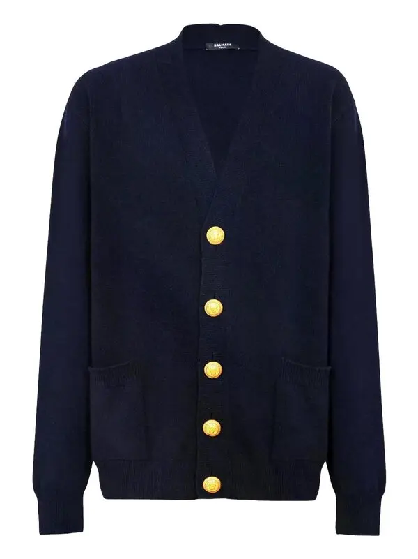 Balmain Knitted Cardigan - Blue