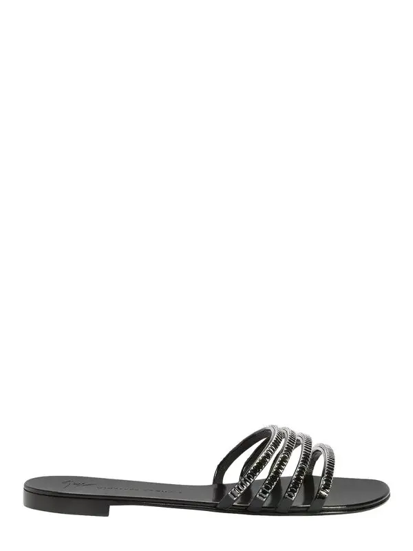 GIUSEPPE ZANOTTI Iride Crystal-embellished Sandals - Black