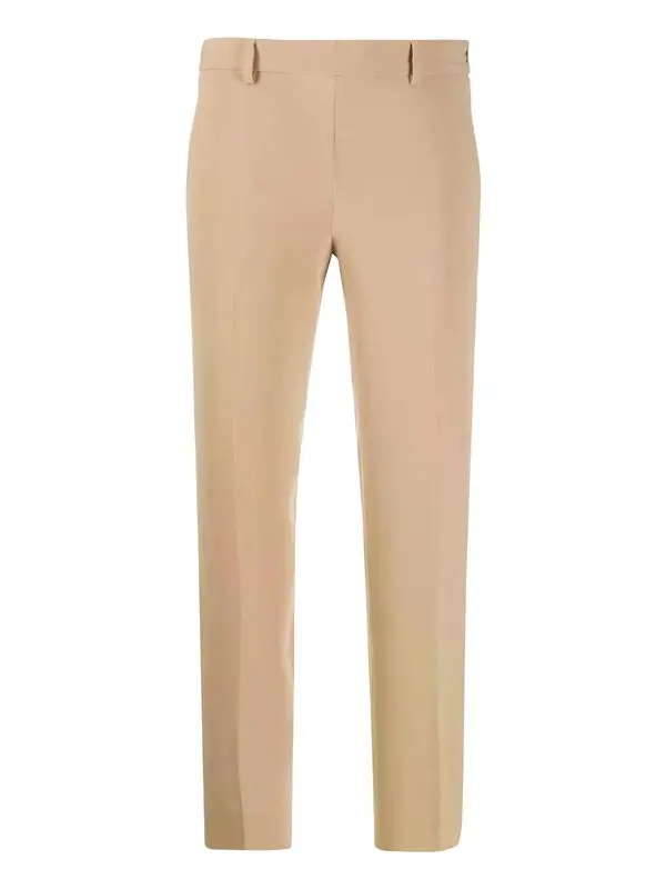 Alberto Biani Pleated Cropped Trousers - Brown