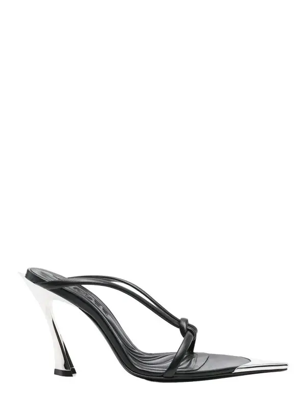 MUGLER 105mm Nappa Sandals - Black