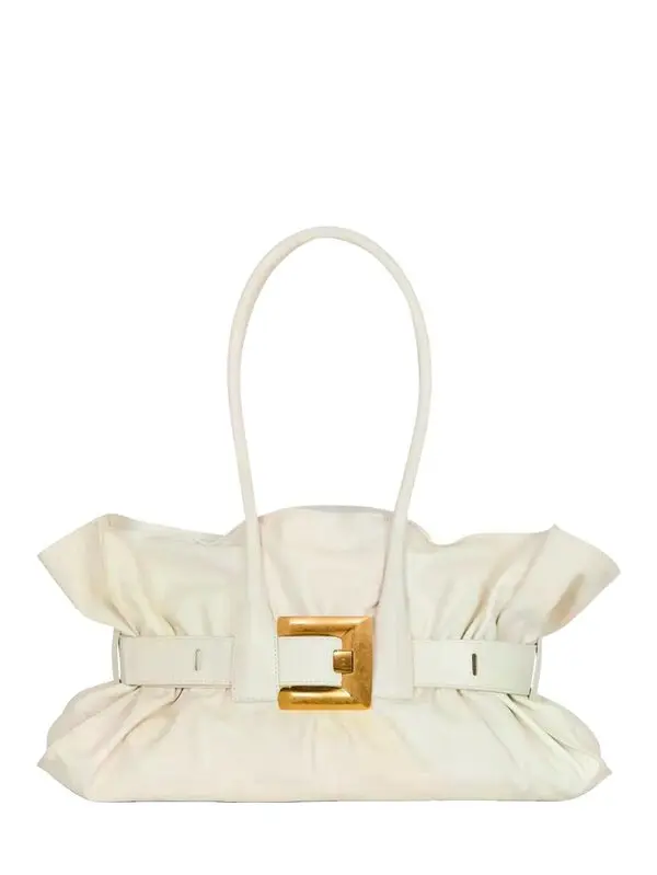 Balmain Anthem Large Shoulder Bag - White