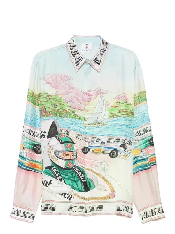 Casablanca Silk Shirt - Blue