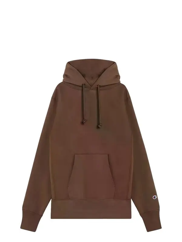 Champion Logo-patch Cotton Hoodie - Brown