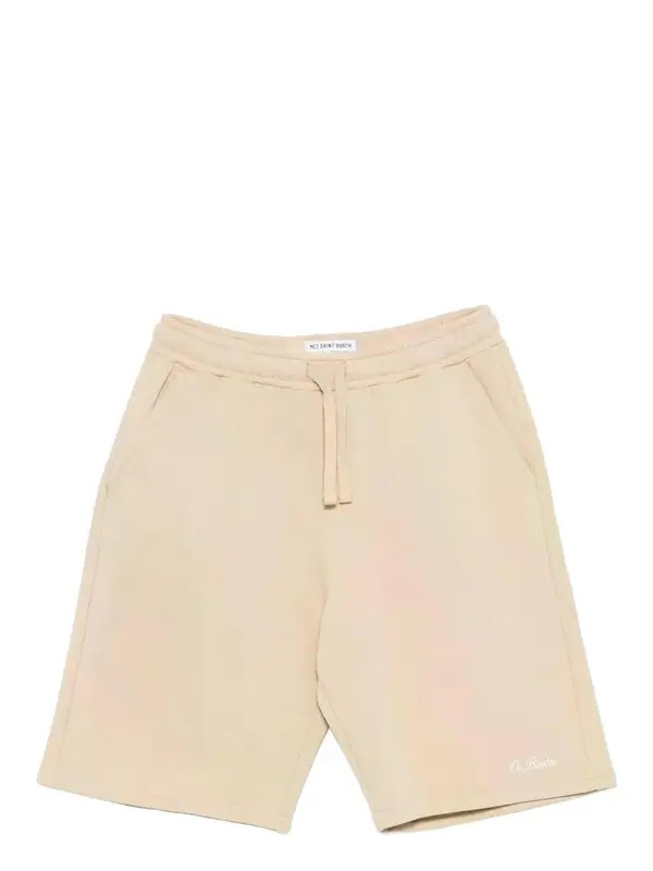 MC2 SAINT BARTH Cotton Track Shorts - Neutrals