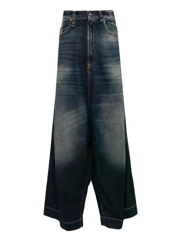 R13 Jesse Wide Leg Jeans - Blue