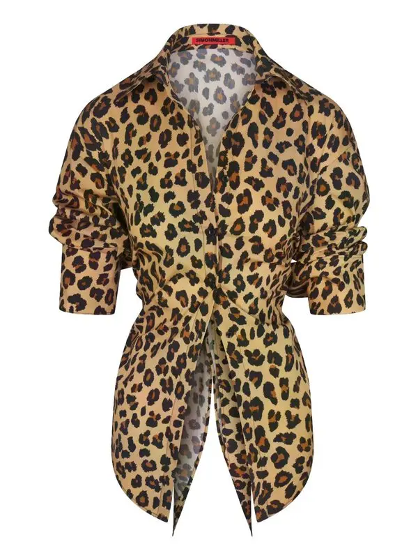 SIMONMILLER Cheetah Print Blouse - Brown