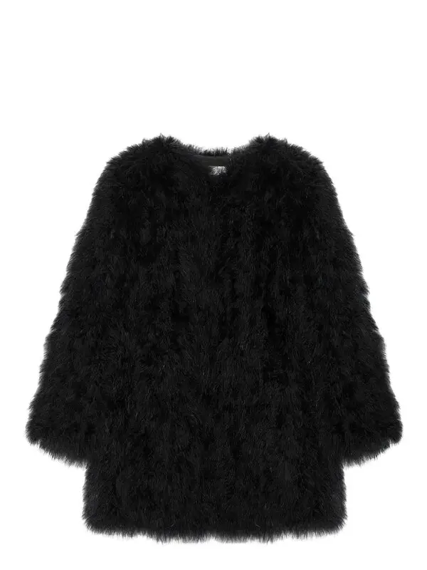 YVES SALOMON Feather Jacket - Black
