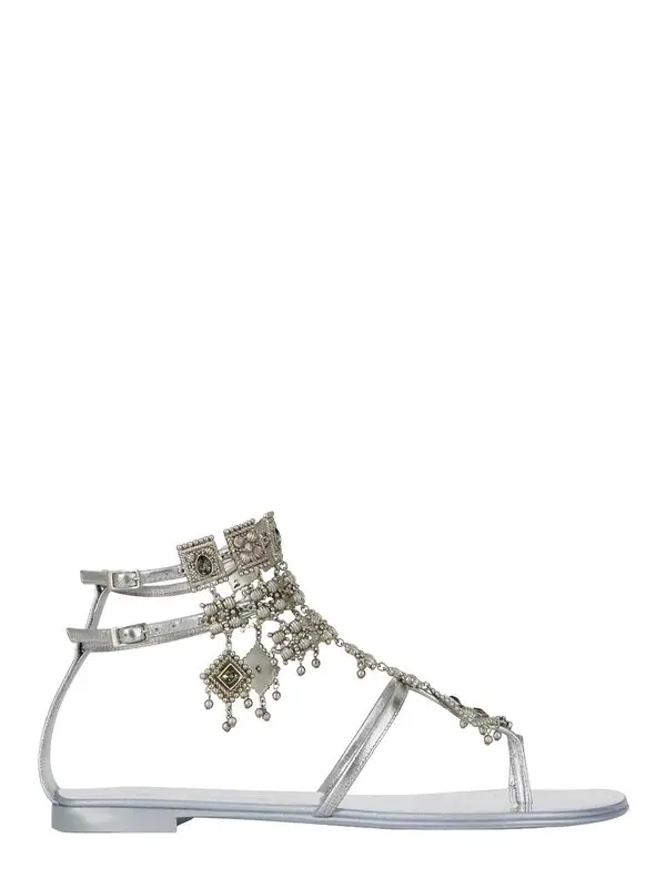 GIUSEPPE ZANOTTI Amira Charm-embellished Sandals - Grey
