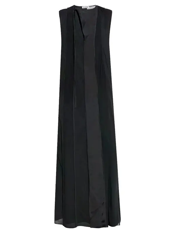JIL SANDER Paneled Maxi Dress - Black