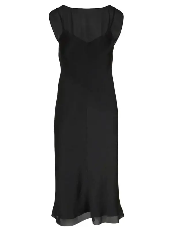 Vince Layered-effect Chiffon Dress - Black