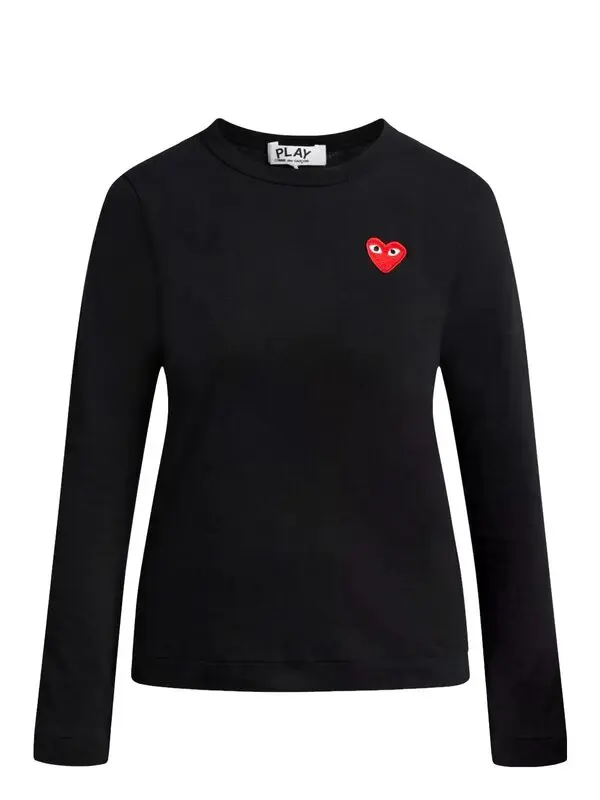 Play Comme Des Garcon Heart Logo T-shirt - Black