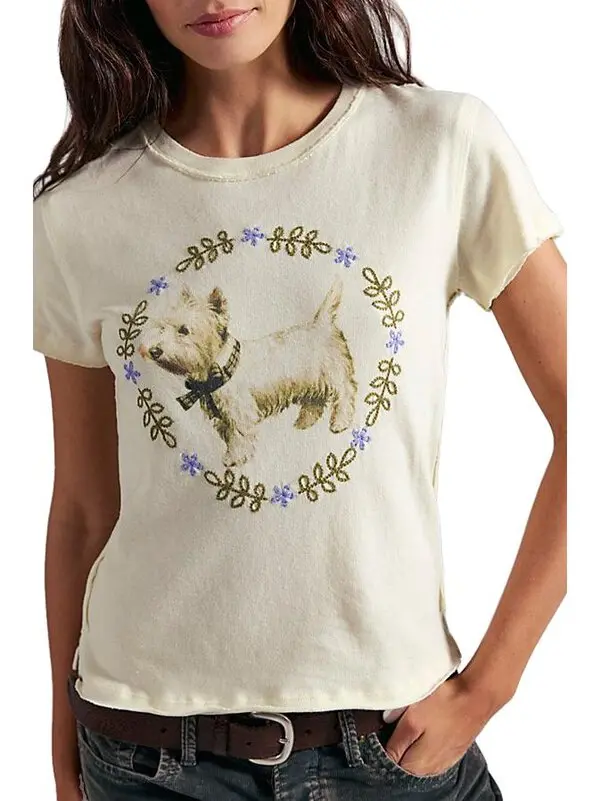 Free People We The Free Fur Friend Tee - Westie Ivory