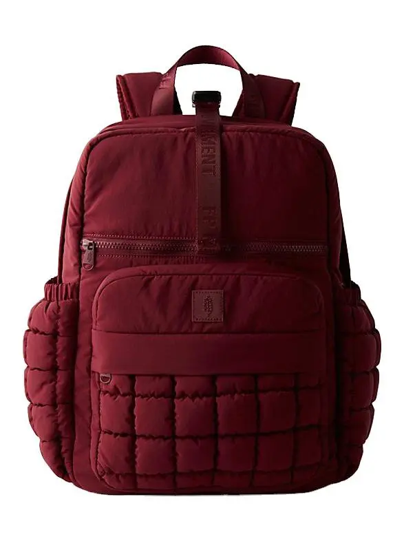 Free People Quilted Backpack - Deep Mulberry