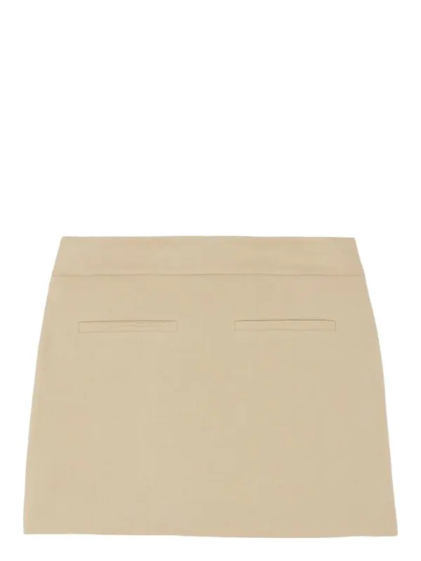 Veronica Beard Alvara Linen-blend Twill Mini Skirt - Gray