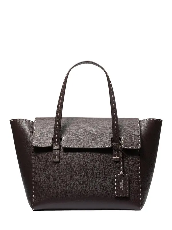 Michael Kors Sophia Hand-stitched Pebbled Leather Satchel - Brown