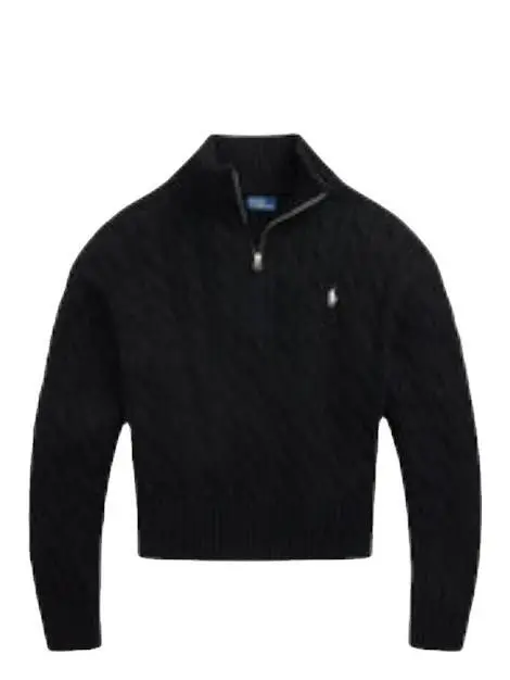 Polo Ralph Lauren Long Sleeve Half Zipper T-shirt - Black