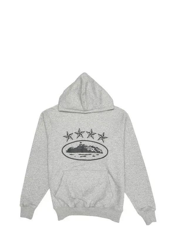 CORTEIZ 4starz Alcatraz Zip Up Hoodie - Grey