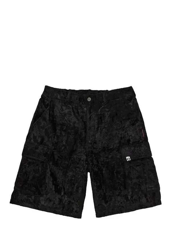 Supreme Crushed Rayon Cargo Short - Black