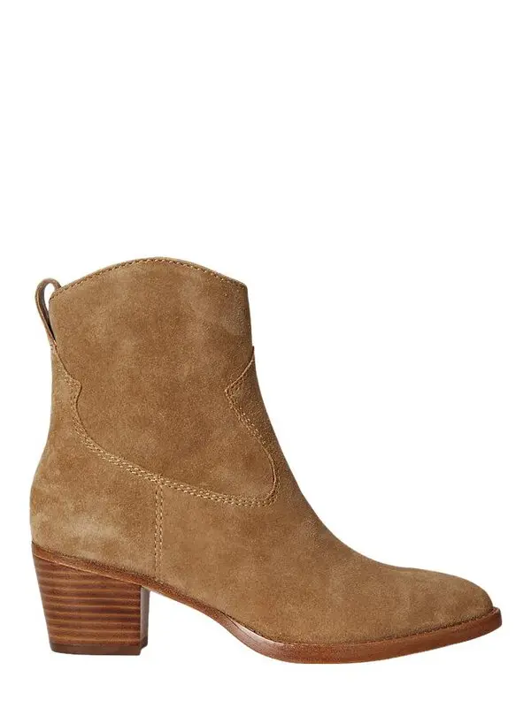 Ralph Lauren Harpher Suede Bootie - Camel