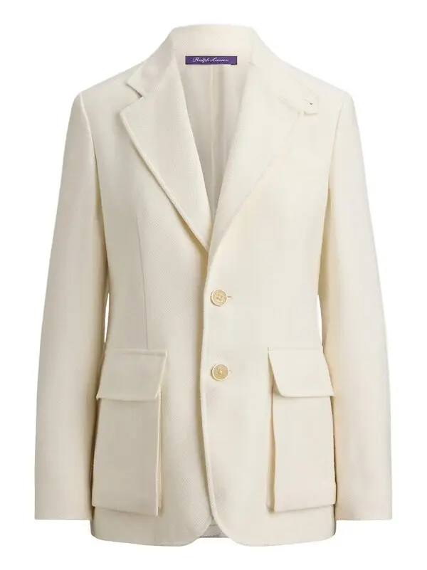 Ralph Lauren Preston Ii Herringbone Tweed Jacket - Cream