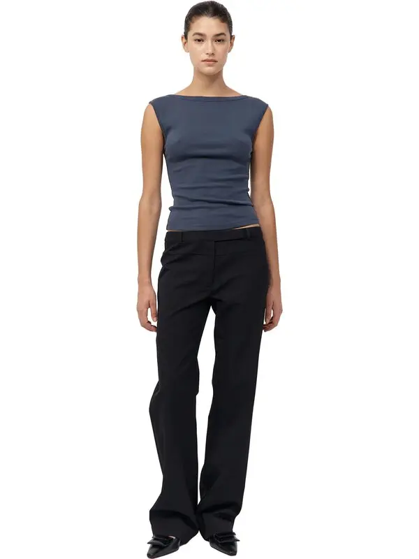 ST AGNI 90s Splice Panelled Trousers - Black / Black