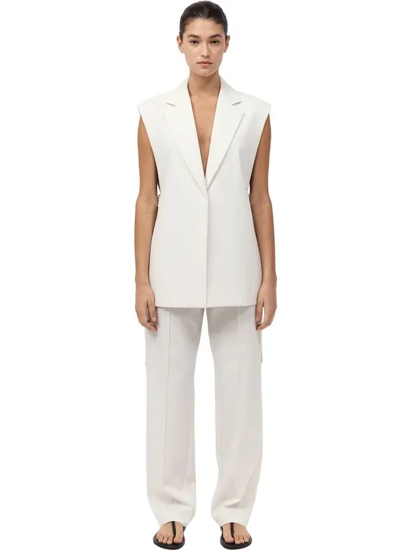ST AGNI Relaxed Side Tie Vest - Off White