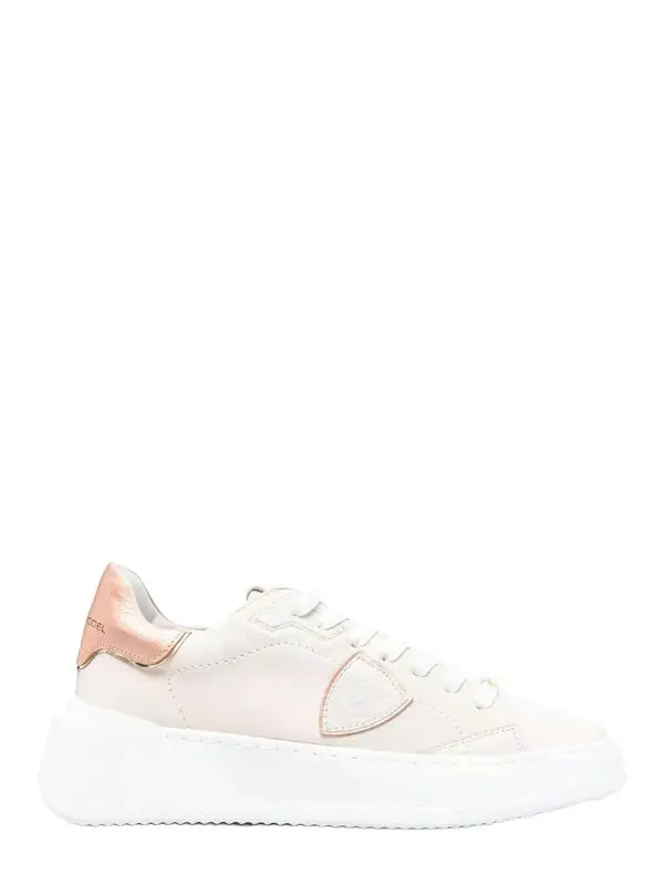 Philippe Model Tres Temple Lace-up Sneakers - Neutrals
