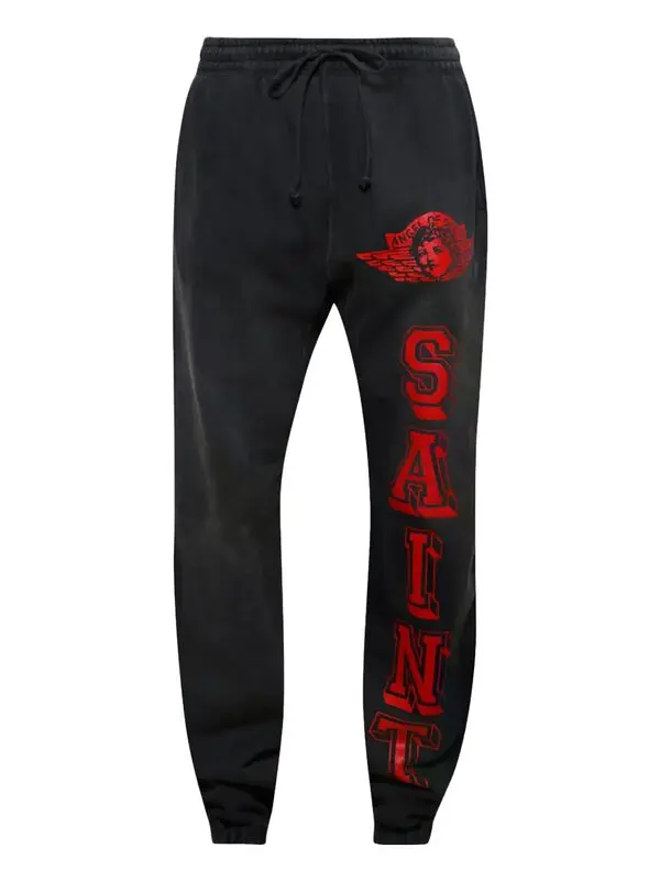 SAINT MXXXXXX Angel Cotton Track Pants - Black