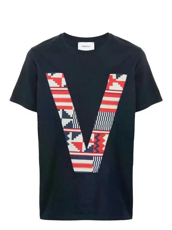 PORTS V V Logo T-shirt - Black