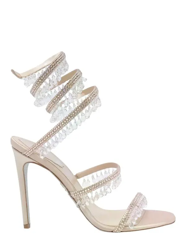 Rene Caovilla Crystal-embellished Sandals - Neutrals