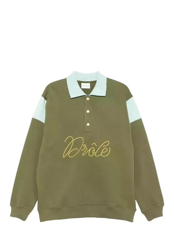 Drole De Monsieur Cotton Polo Shirt - Green