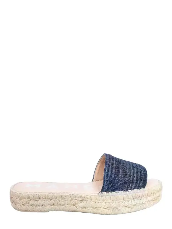 Manebí Woven-strap Slide Sandals - Blue