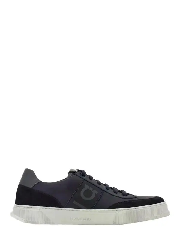 FERRAGAMO Alaska Gancio Panelled Sneakers - Blue